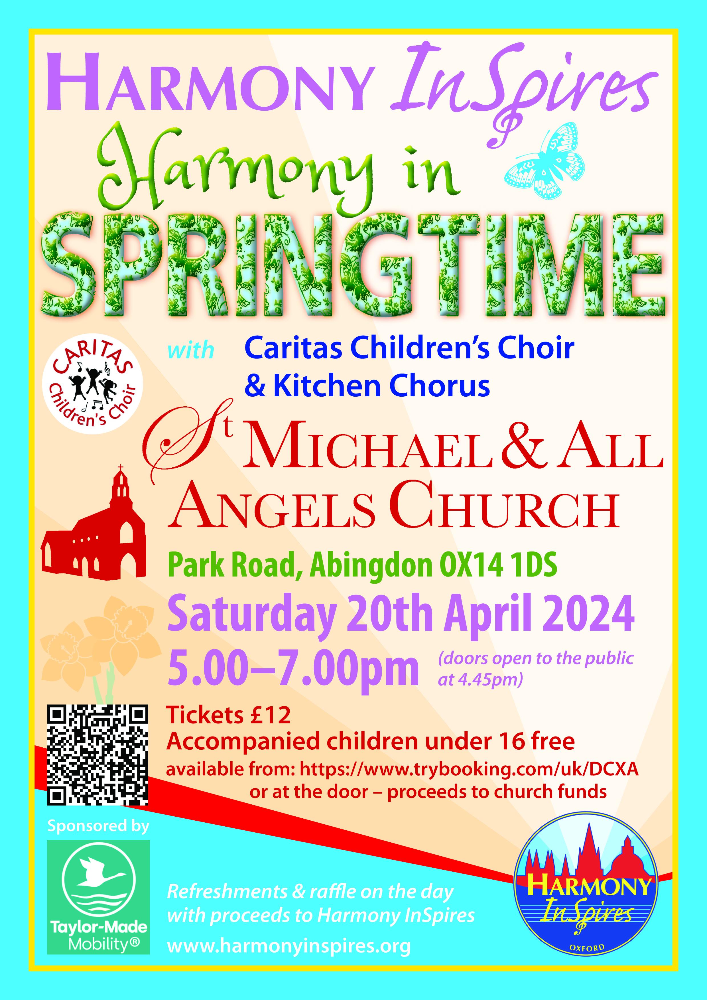 Harmony InSpires - 20/04/2024 5:00pm - Spring Concert at St Michael's ...